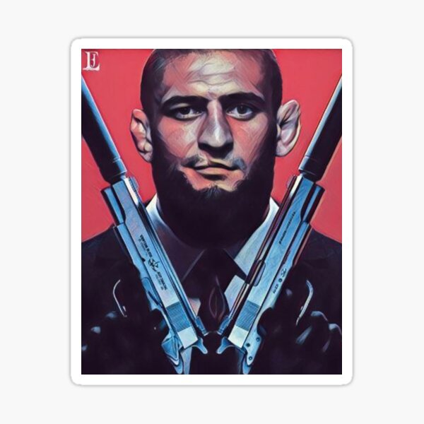 "UFC - Khamzat Chimaev - Hitman" Sticker for Sale by eyesjudge | Redbubble