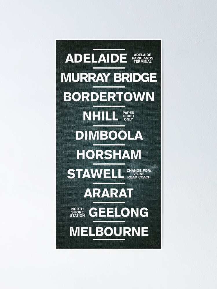 "The Overland - Melbourne to Adelaide Rail Train Scroll Replica" Poster ...