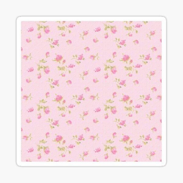 "Pink rose print" Sticker for Sale by Cronchyfrog11 | Redbubble