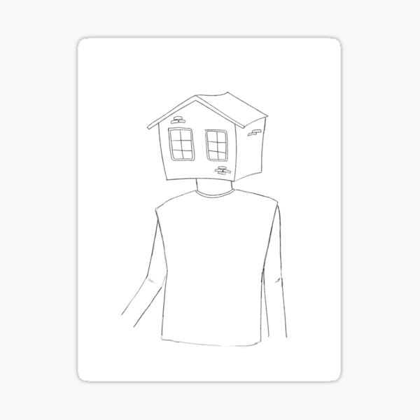 "house head" Sticker for Sale by cameronkfong | Redbubble