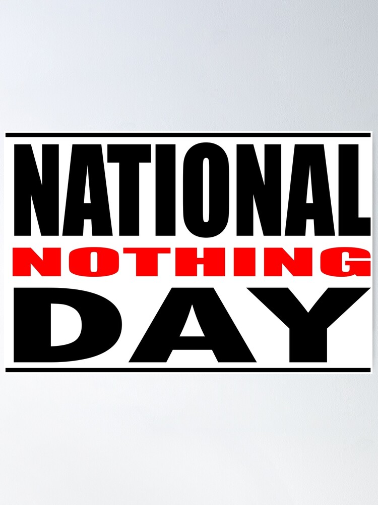 National Nothing Day Poster, Foto Colorful Text Illustration Of