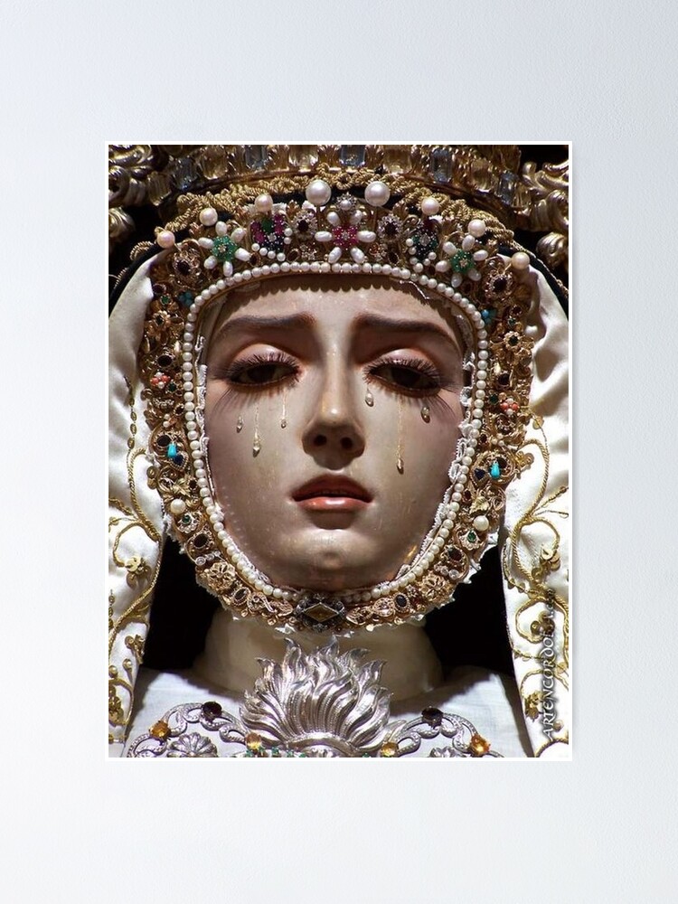 "Crying Virgin Mary" Poster for Sale by audreytallulah | Redbubble