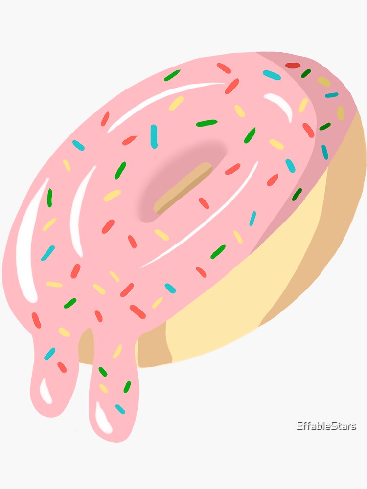 "Dripping Donut" Sticker by EffableStars | Redbubble