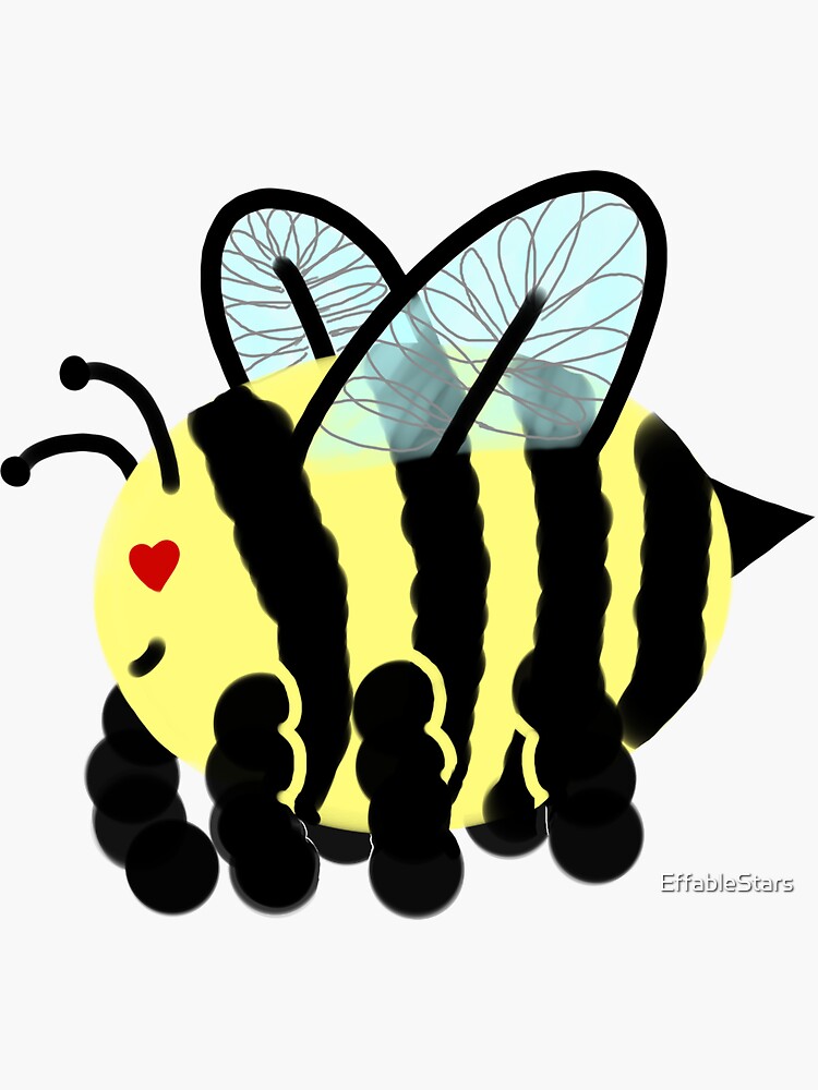 "Buff Bumble-Bee" Sticker by EffableStars | Redbubble