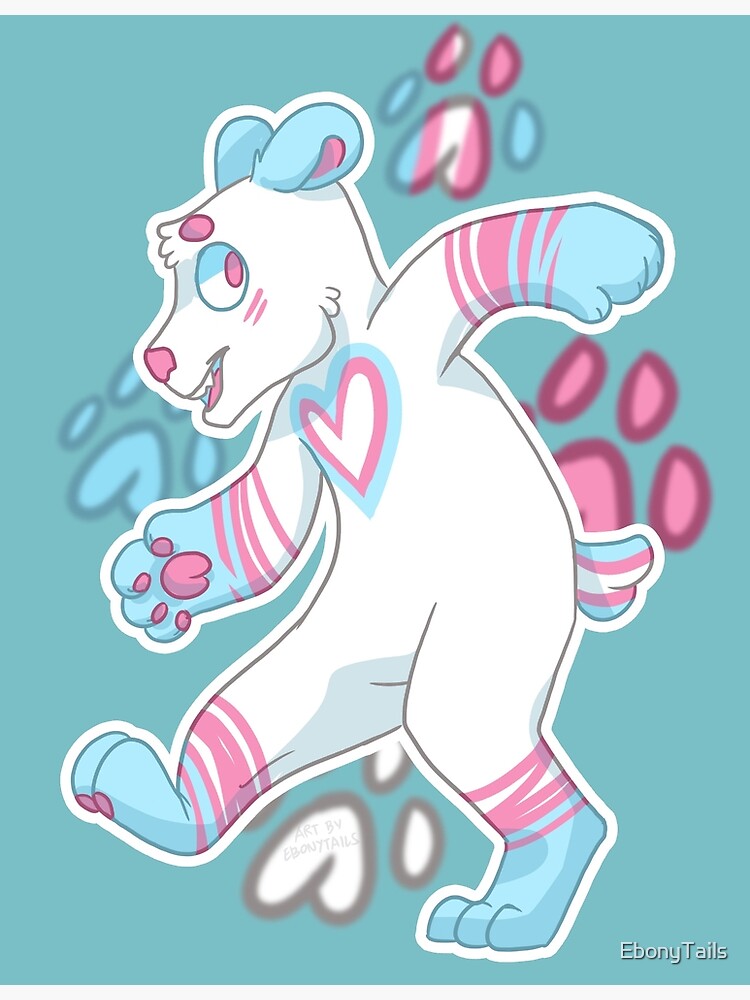 "Pride Animals - Trans Bear" Art Print for Sale by EbonyTails | Redbubble
