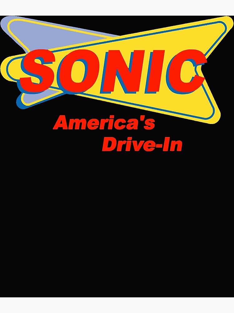 "Sonic America&s drive-in Fast Food Logo Red Essential T-Shirt" Art ...