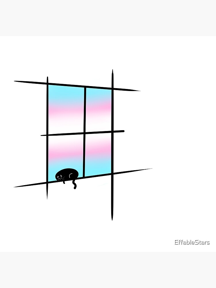 "Trans Pride Sunset Sleeping Window Cat" Poster for Sale by ...