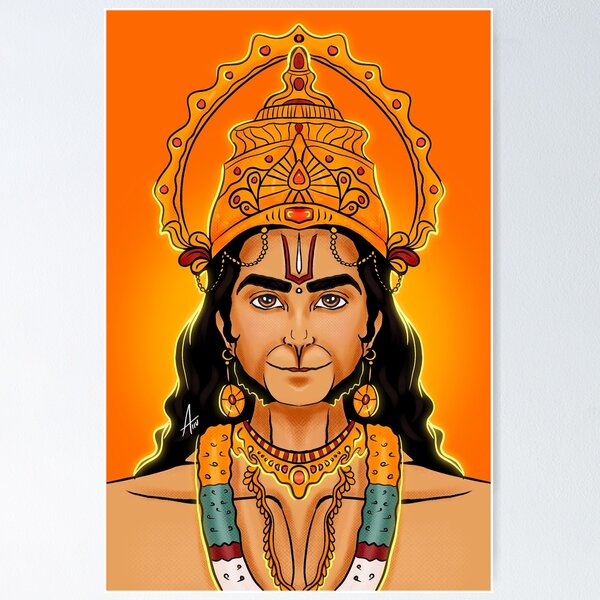 "Lord Hanuman digital artwork creation " Poster for Sale by indcyborg ...