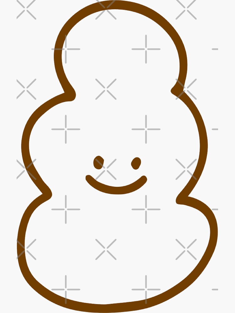 "CUTE BROWN SMILEY FACE POOP " Sticker for Sale by DiscoVibes | Redbubble