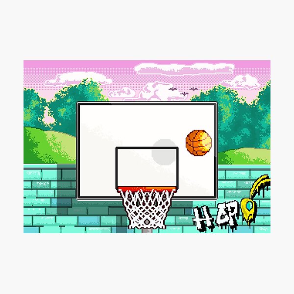 "Pixel Art Basketball Court" Photographic Print for Sale by Jaehopart ...