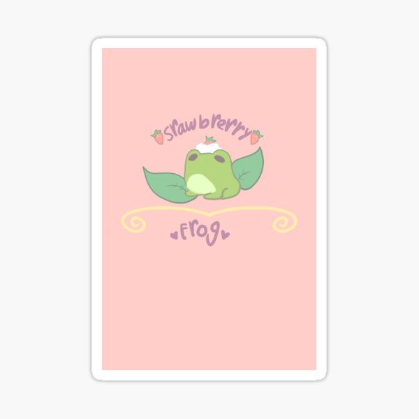 "strawberry frog " Sticker by damselsshop | Redbubble