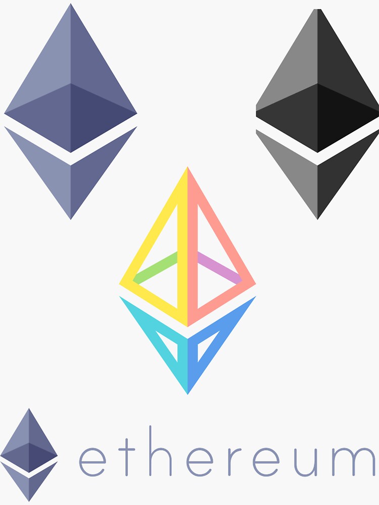 "Ethereum cryptocurrency - Ethereum Eth Logo" Sticker for Sale by ...