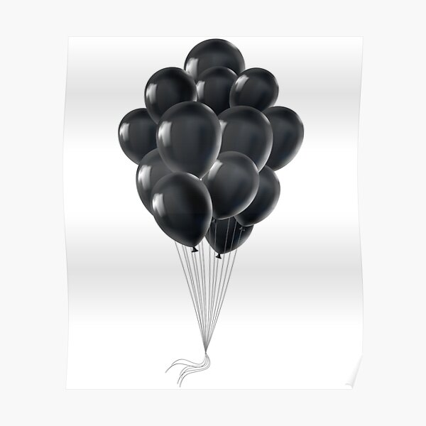 "Black Balloons Dark Childhood Goth Hip Hop NF Art " Poster for Sale by ...