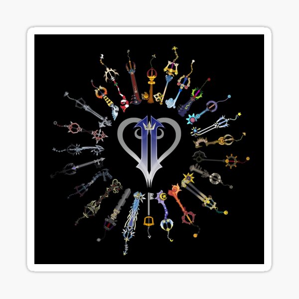 "Kingdom Hearts 2 Keyblades Poster" Sticker by Medad906107 | Redbubble