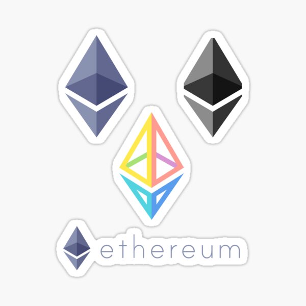 "Ethereum cryptocurrency - Ethereum Eth Logo" Sticker by ArtbyJamasin ...