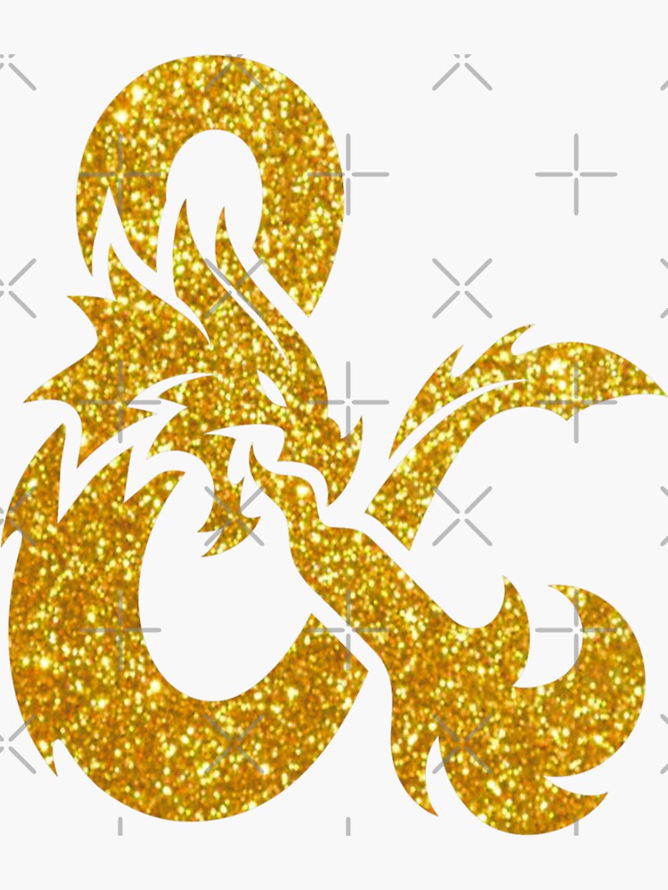 "Dungeons & Dragons Logo Gold" Sticker for Sale by Themagicianfox ...