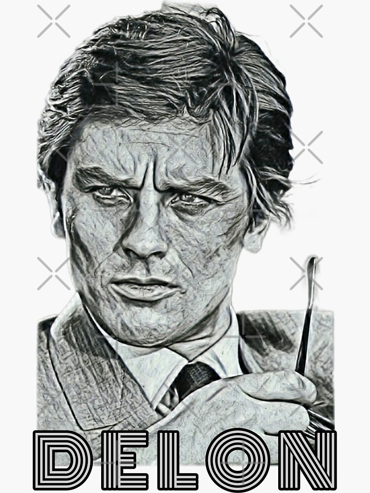"Alain Delon Portrait" Sticker for Sale by PeacefulRiver | Redbubble