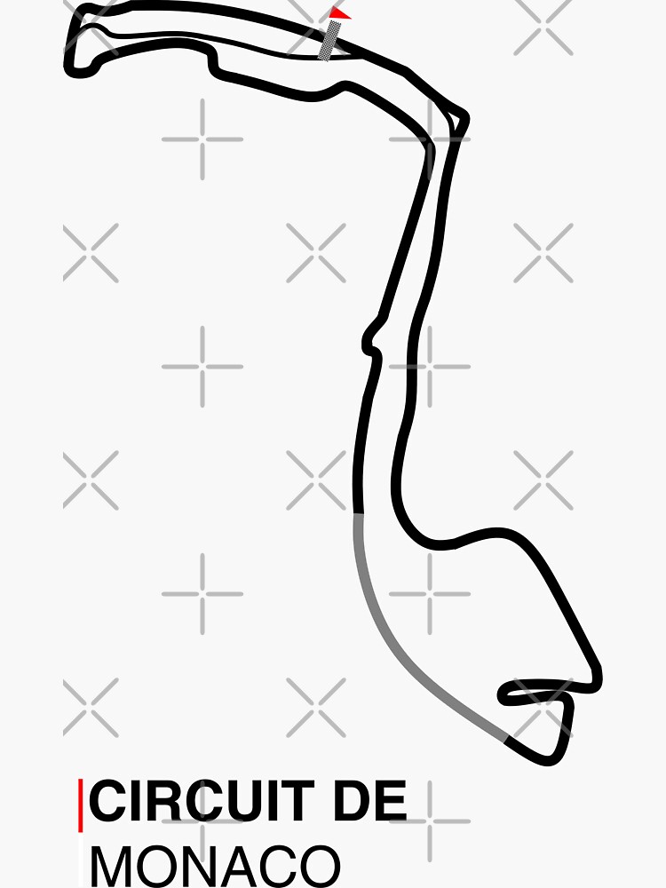 "Circuit de Monaco Track" Sticker by Ciqlo | Redbubble