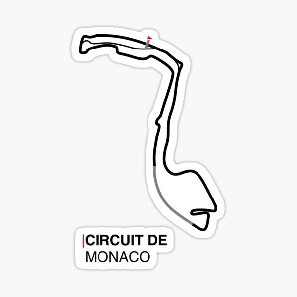 "Circuit de Monaco Track" Sticker by Ciqlo | Redbubble