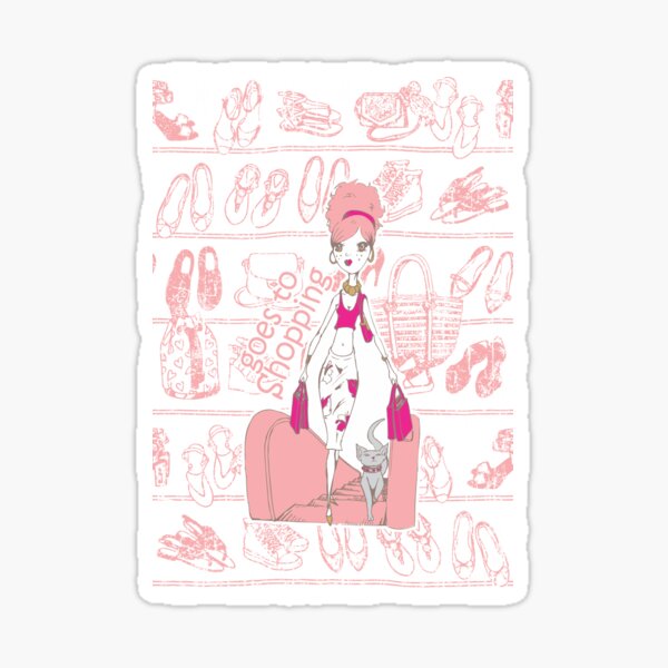 "Shopping at the mall " Sticker for Sale by JOSELUIZ202156 | Redbubble