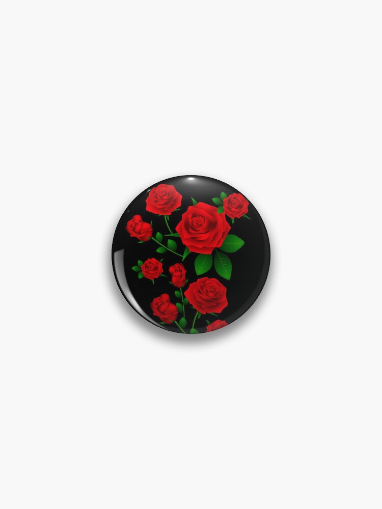 "Floral - Red Roses" Pin for Sale by Victor Hugo Ribeiro | Redbubble