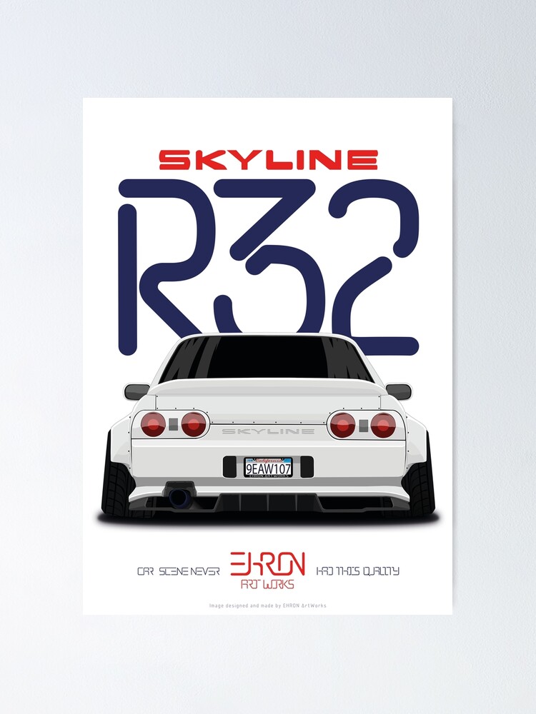 "Poster "R32" Skyline R32" Poster by EHRON-ArtWorks | Redbubble