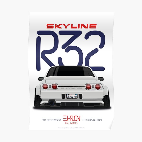 "Poster "R32" Skyline R32" Poster by EHRON-ArtWorks | Redbubble