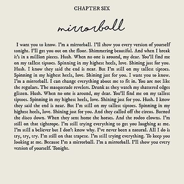 "Mirrorball Lyrics" Art Board Print for Sale by queseraseraa | Redbubble