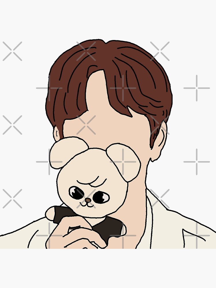 "Seungmin with Puppym" Sticker for Sale by Tinyheartist | Redbubble