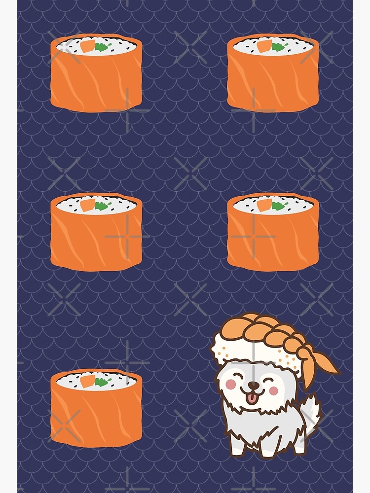 "Cute Sushi Dog" Poster for Sale by RoamingSonaa | Redbubble