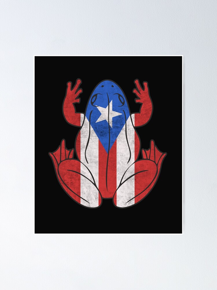 Póster «Rana Bandera de Puerto Rico Regalos Patrióticos del Orgullo ...