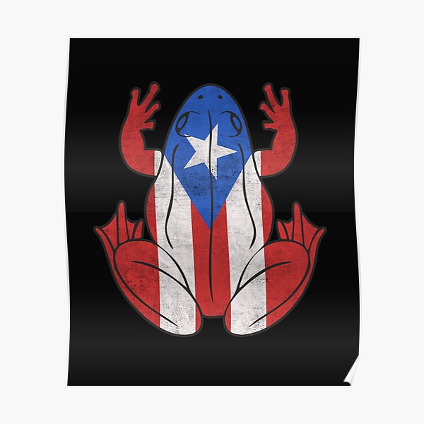 Póster «Rana Bandera de Puerto Rico Regalos Patrióticos del Orgullo ...