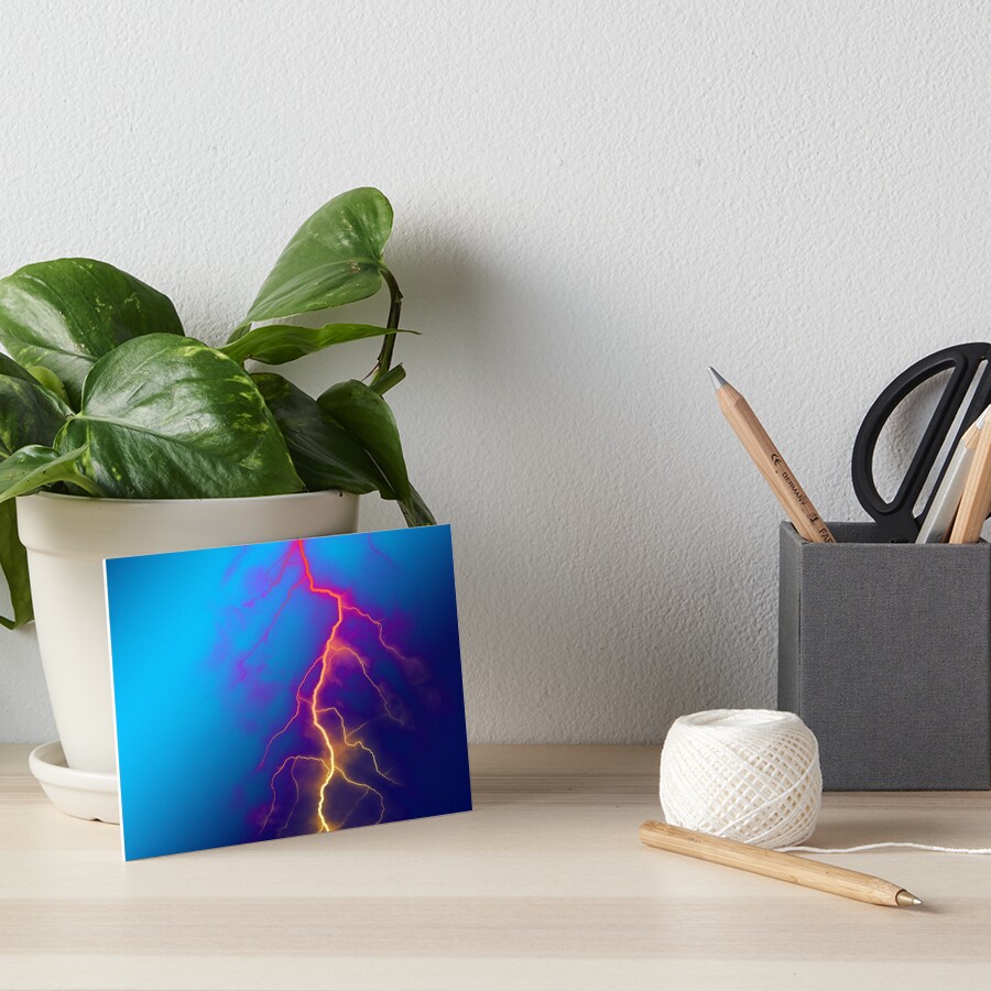 "Lightning strike background" Art Board Print by Zip-Zup | Redbubble