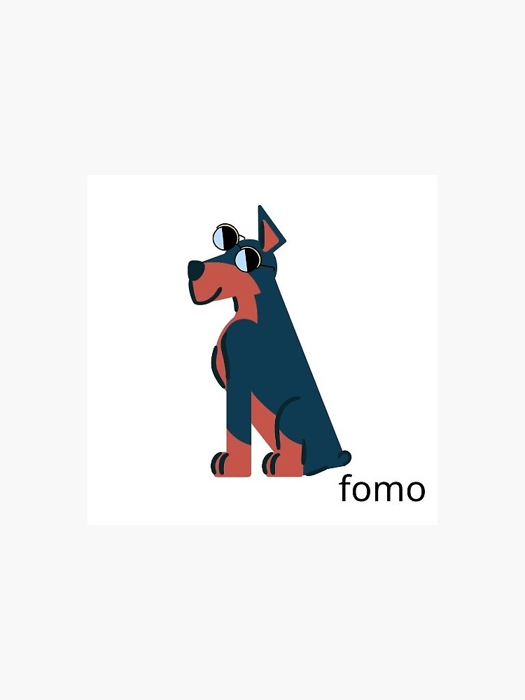 "fomo dog" Sticker by c025801c | Redbubble