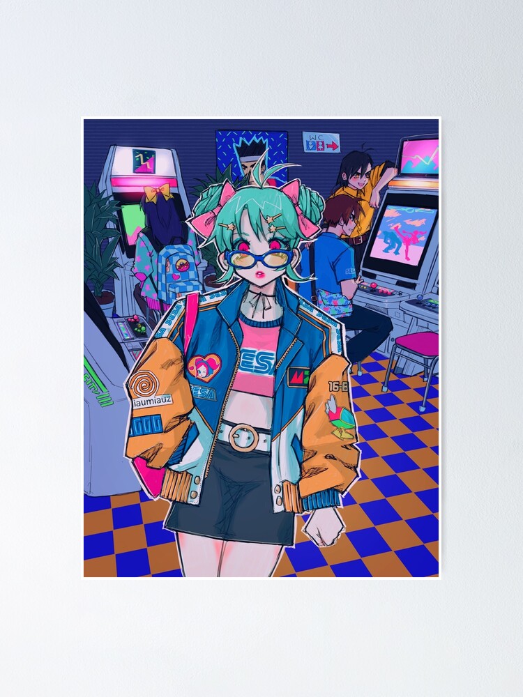 "arcade girl" Poster by miaumiauzmiauz | Redbubble