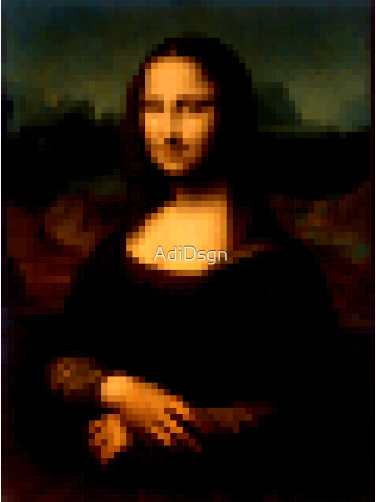 "8 bit Mona Lisa painting " Sticker for Sale by AdiDsgn | Redbubble