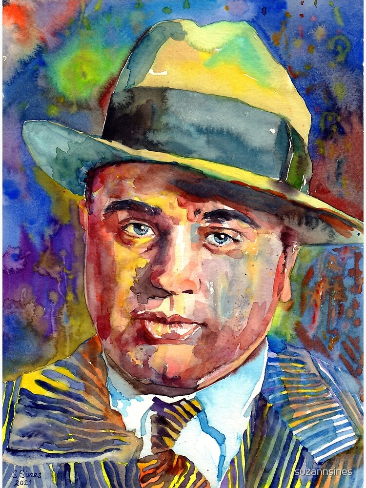 "Al Capone Portrait" Poster for Sale by suzannsines | Redbubble