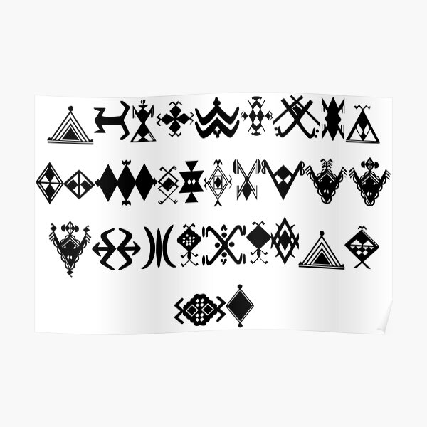 "amazigh symbols" Poster by rachidkams | Redbubble