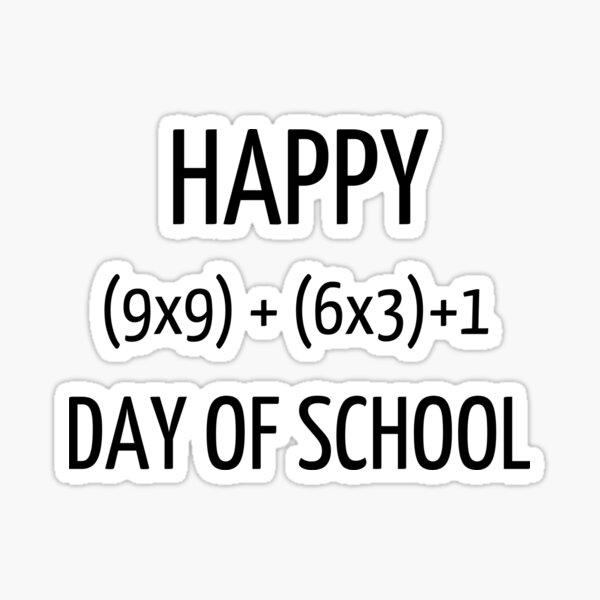 "Math Formula 100 Days Of School, 100 Days Back To School" Sticker for ...