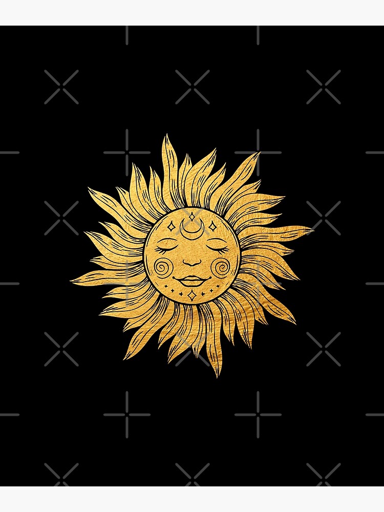 "Sun face with rays, esoteric, mystical" Poster by rattob | Redbubble