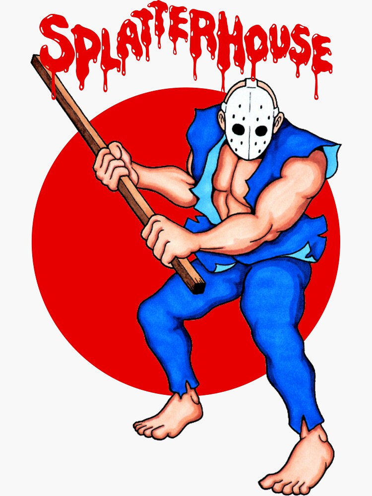 "SPLATTERHOUSE" Sticker for Sale by manskobagu | Redbubble