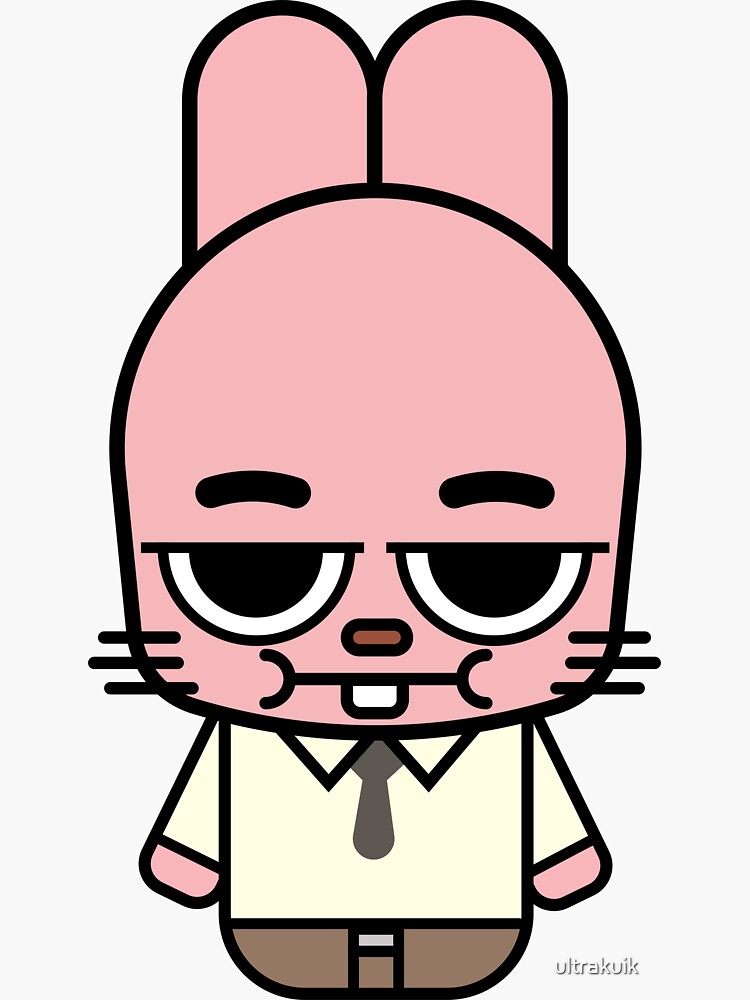 "rabbit in the office" Sticker for Sale by ultrakuik | Redbubble