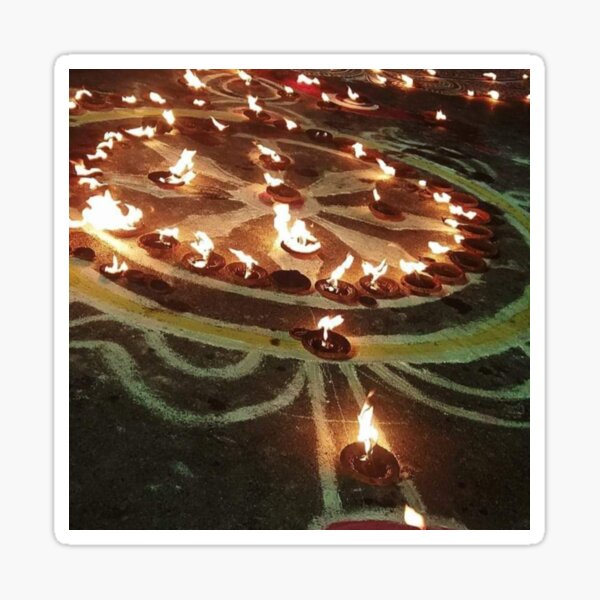 "Glowing Diya" Sticker by Saiamrita123 | Redbubble