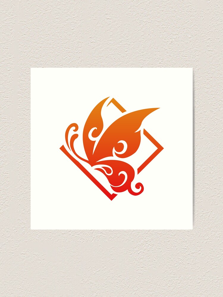 "Genshin Impact Hutao Emblem" Art Print for Sale by GachaSlave | Redbubble