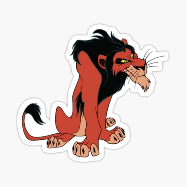 "Scar from lion king" Sticker by Solasta98 | Redbubble