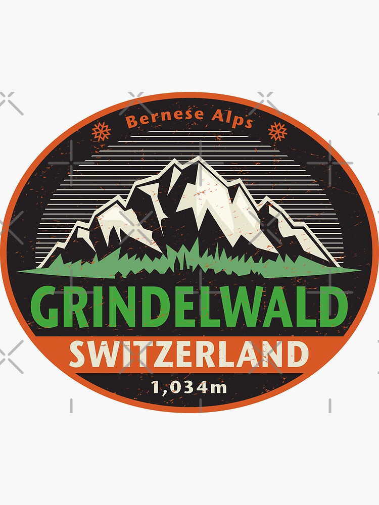 "Grindelwald, Switzerland" Sticker for Sale by studio838 | Redbubble