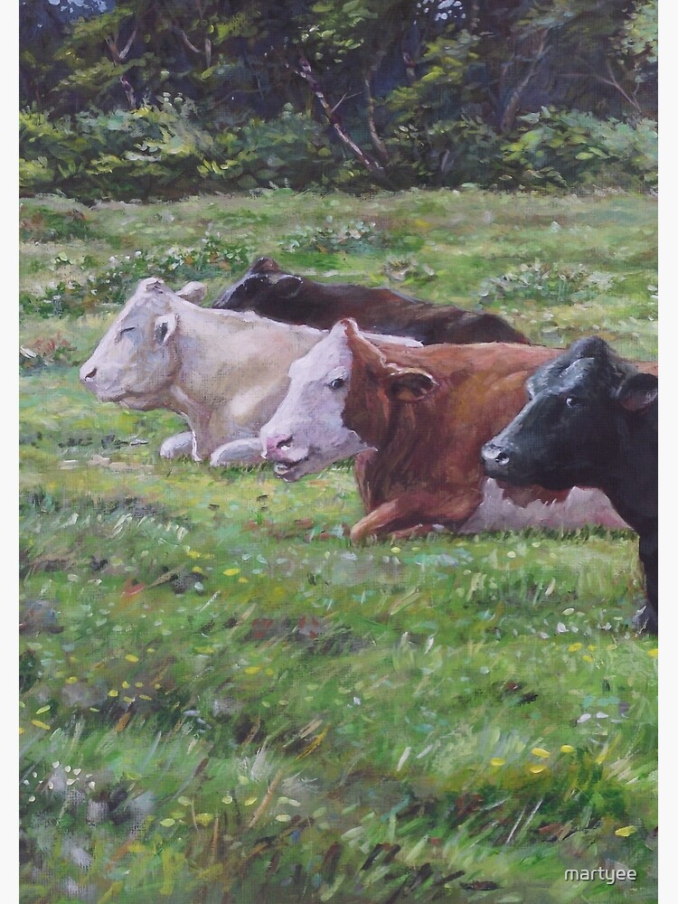 "Cow line up in field" Spiral Notebook by martyee | Redbubble