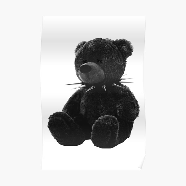 "Goth Teddy Bear wearing Spiked Collar - Aesthetic Horror Streetstyle ...