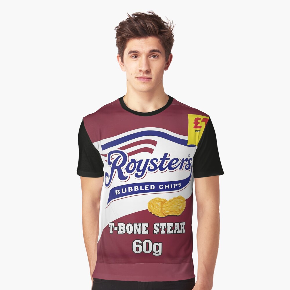"Roysters T-Bone Steak Crisps" T-shirt for Sale by ItsDarkInThere ...