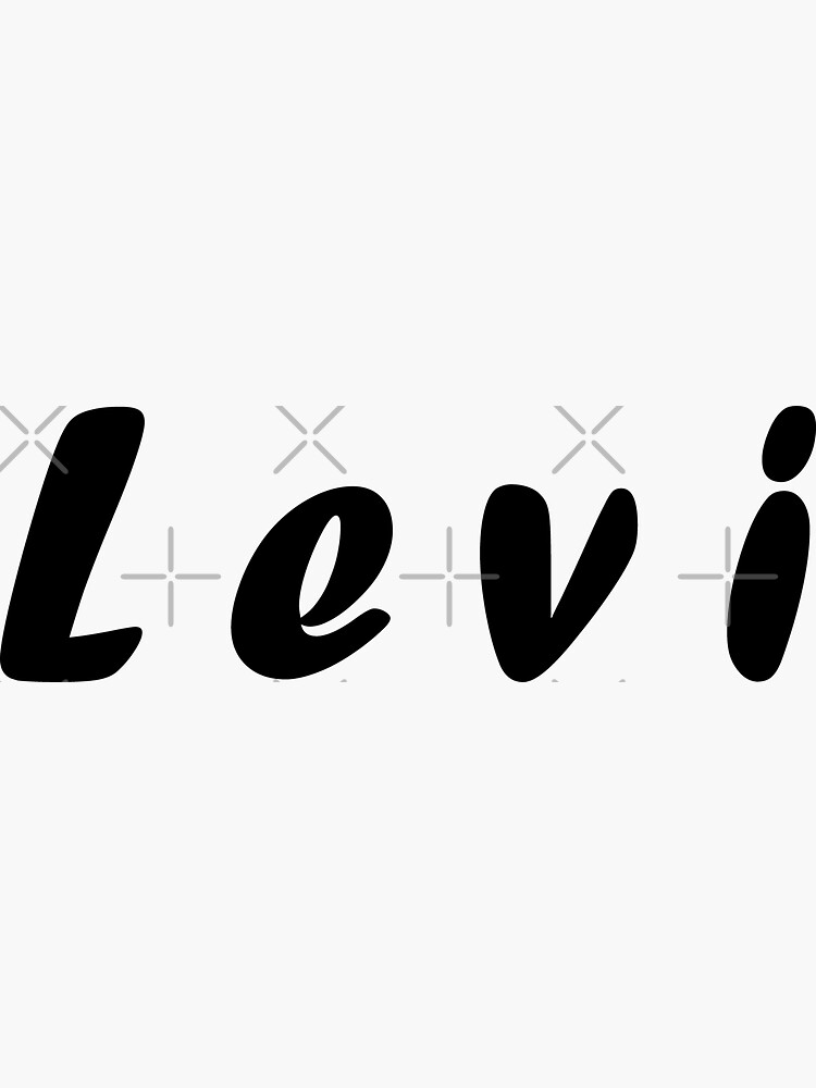 "Levi name" Sticker for Sale by gmstockstudio | Redbubble